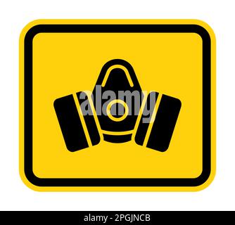 Respiratory Protection Required Sign On White Background Stock Vector ...