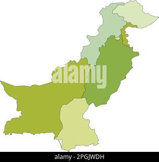 Pakistan - Highly detailed editable political map with labeling Stock ...
