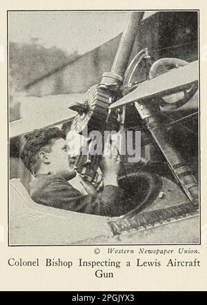 World War 1 biplane Lewis Gun for the rear gunner Stock Photo - Alamy