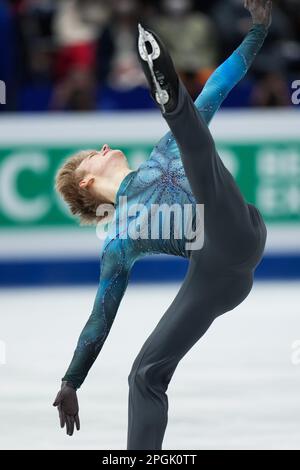 Daniel Grassl of Italy performs during the men's free skating program ...