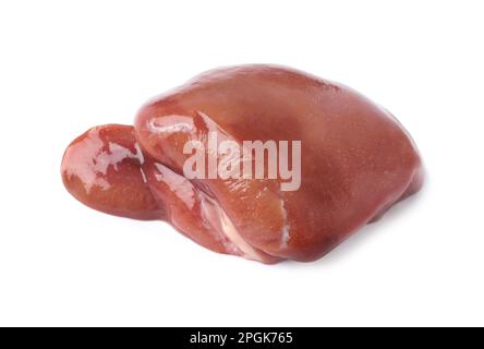 Fresh raw beef kidney on white background Stock Photo - Alamy