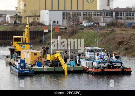 Magdeburg, Germany. 27th Feb, 2023. View of the construction site in ...