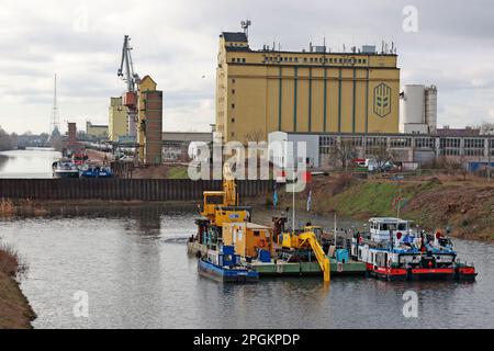 Magdeburg, Germany. 27th Feb, 2023. View of the construction site in ...