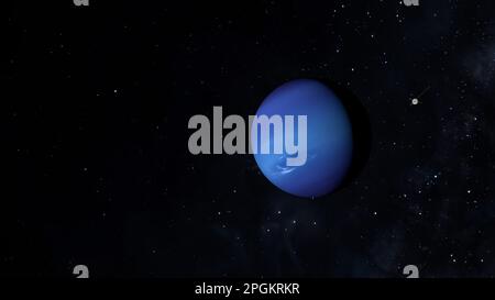 Space probe flying to Neptune. Space exploration Stock Photo - Alamy