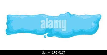 H2O blue and watery sign in cartoon style on white background Stock ...