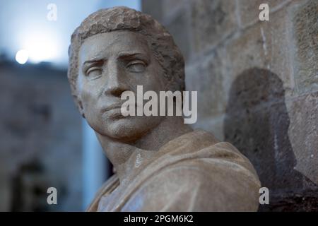 Unfinished bust of Brutus by Michelangelo in the Bargello museum ...