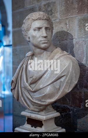 Unfinished bust of Brutus by Michelangelo in the Bargello museum ...