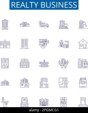 Construction contractors line icons collection. Building, Renovation ...