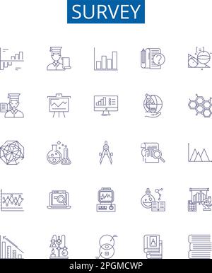 Estimate and measure line icons collection. Assessment, Calculation ...