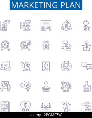 Competitive analysis line icons collection. Comparison, Market, Competition, Strategy, SWOT ...