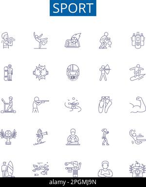 Sport outline icons collection. Sport, Athletics, Baseball, Basketball ...