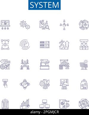 Framework and model line icons collection. Architecture, Blueprint ...