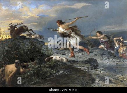 Baur Nikolaus - Diana the Huntress - German School - 19th and Early ...