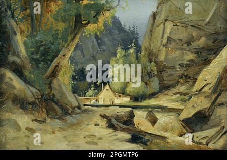 Blechen Carl - MILL in the Valley - German School - 19th and Early 20th ...