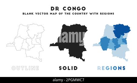 Congo map. Borders of Congo for your infographic. Vector country shape ...