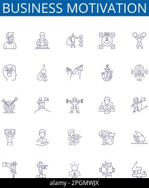Motivation outline icons collection. Inspire, Excite, Stimulate ...
