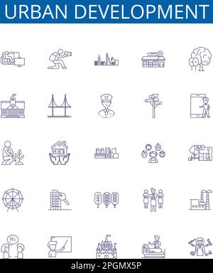 Infrastructure and environment line icons collection. Big UI icon set ...