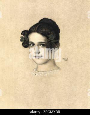 Stuck Franz Von - Portrait of Mary Stuck 4 - German School - 19th ...