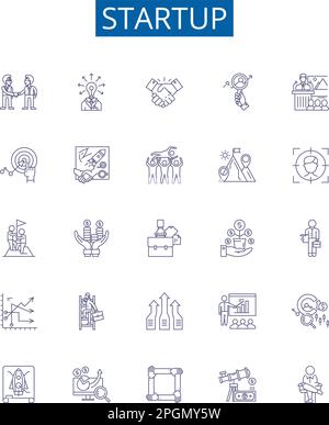Enterprise growth line icons collection. Expansion, Scale, Advancement, Development, Progression ...