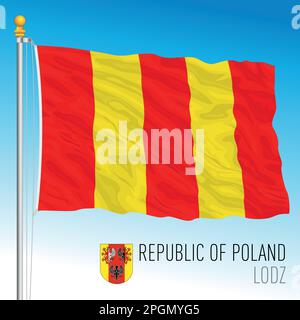 Emblem of Lodz. City of Poland. Vector illustration Stock Vector Image ...