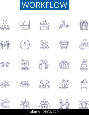 Policies line icons collection. Regulations, Guidelines, Procedures, Rules, Directives ...