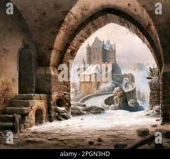 Steuerwaldt Wilhelm - Gateway Arch Overlooking a Medieval Castle ...