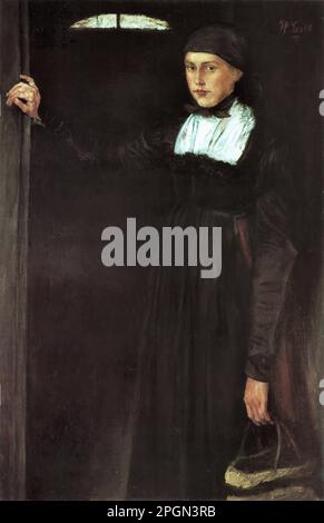 Leibl Wilhelm - Peasant Girl 2 - German School - 19th Century - Leibl ...