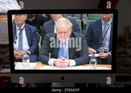 Boris Johnson Partygate computer screen screenshot screengrab House of ...