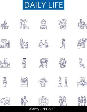 Daily routine outline icon. Monochrome simple sign from productivity ...