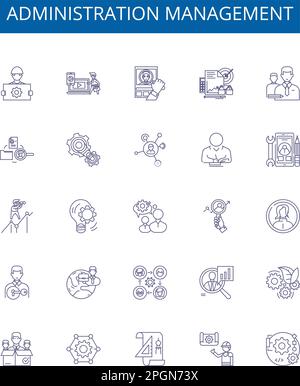 Policies line icons collection. Governance, Rules, Regulations ...