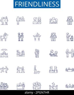 Empathy understanding line icons collection. Compassion, Sensitivity ...
