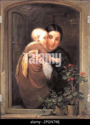 Hull Peter Philipp - Mother And Child On The Sofa - German School ...