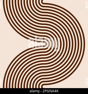 Brown and beige vector graphic of equi spaced concentric circles Stock ...