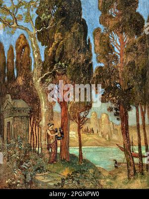 Frenz Alexander - Arcadian Landscape with Lyre Player - German School ...