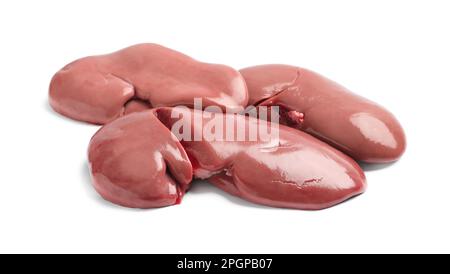 Fresh raw pork kidneys on white background Stock Photo - Alamy