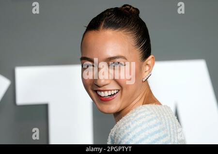 Rachel Marsh poses at the premiere of the Netflix series "Unstable ...