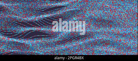 Color abstract motion, particle or random geometric pattern generative ...