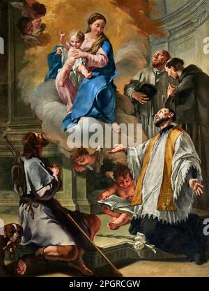 'Apparizione della Vergine a san Francesco' by Borgianni portrays the ...