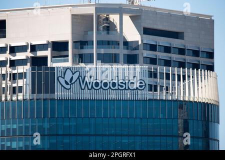 Perth, Australia - March 10, 2023: Woodside Plaza office building once ...