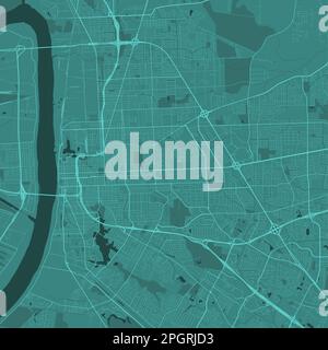 Baton Rouge Louisiana printable map excerpt. This vector streetmap of ...