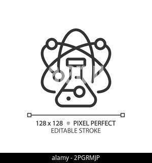 STEM in science pixel perfect white linear icon for dark theme Stock Vector Image & Art - Alamy