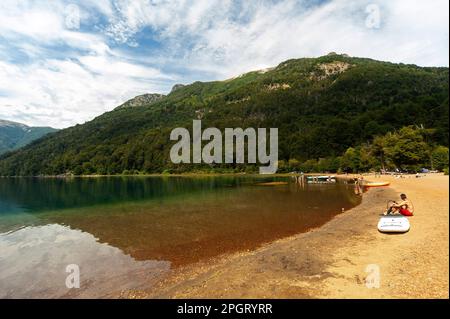 Traful Lake on the Seven Lakes Road, Ruta 40, Neuquén Province ...