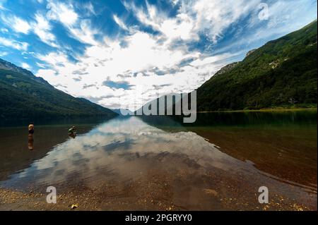 Traful Lake on the Seven Lakes Road, Ruta 40, Neuquén Province ...