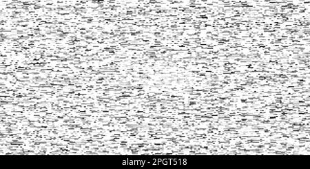 Seamless black and white retro VHS scanlines or TV signal static noise pattern. Tileable vintage ...