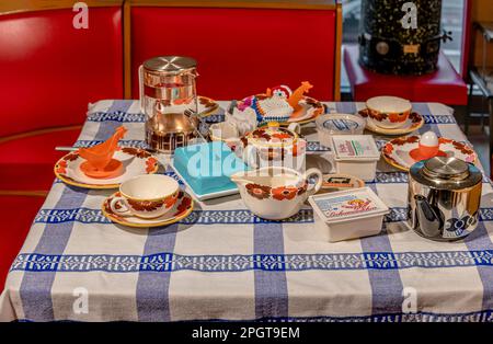 Typical DDR kitchen furnishing in the DDR Museum in Dresden, Saxony ...