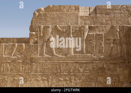Close up of goddess Repyt and decoration in the Ptolemaic Temple at ...