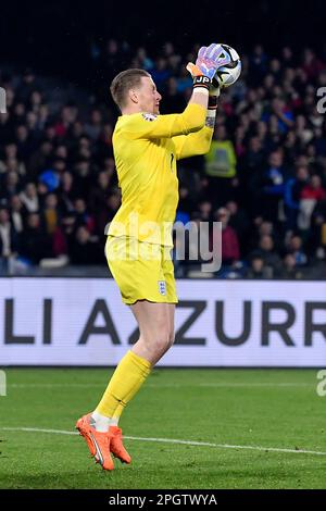 England goalkeeper Jordan Pickford during the international friendly ...