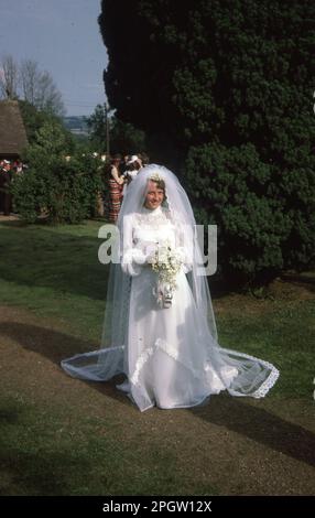 English Summer Wedding c1975, at St Peter's Church, Chelmarsh ...