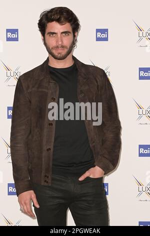Marco Rossetti attends the photocall of Rai fiction "Black out vite ...