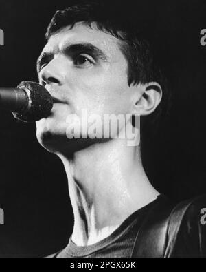 Singer, songwriter and guitarist David Byrne of Talking Heads is shown ...